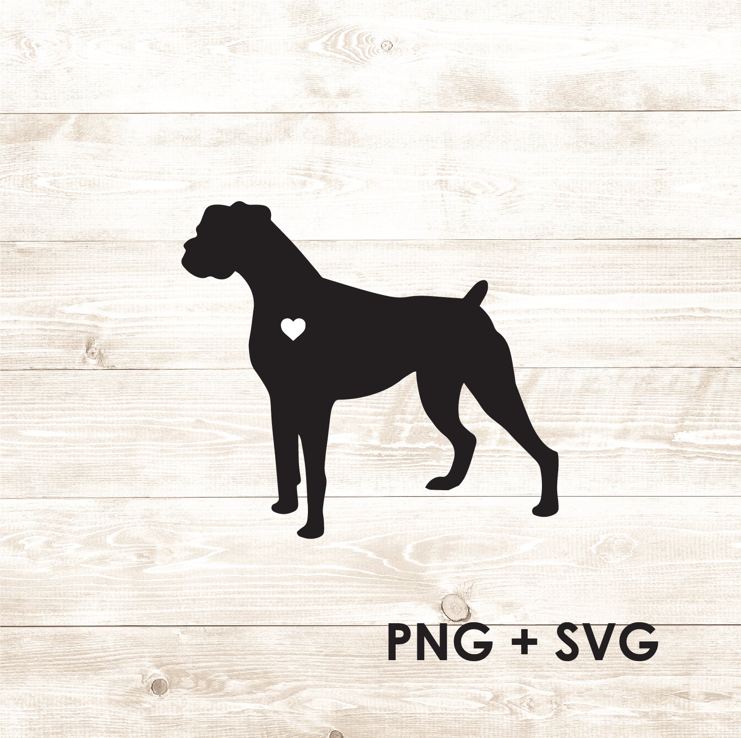 Boxer - Boxer Dog Heart- SVG + PNG - Digital Download – Too Sweet Designs