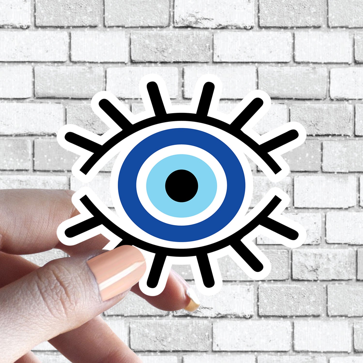 Evil Eye Cartoon Eye Supernatural Protection Sticker – Too Sweet Designs