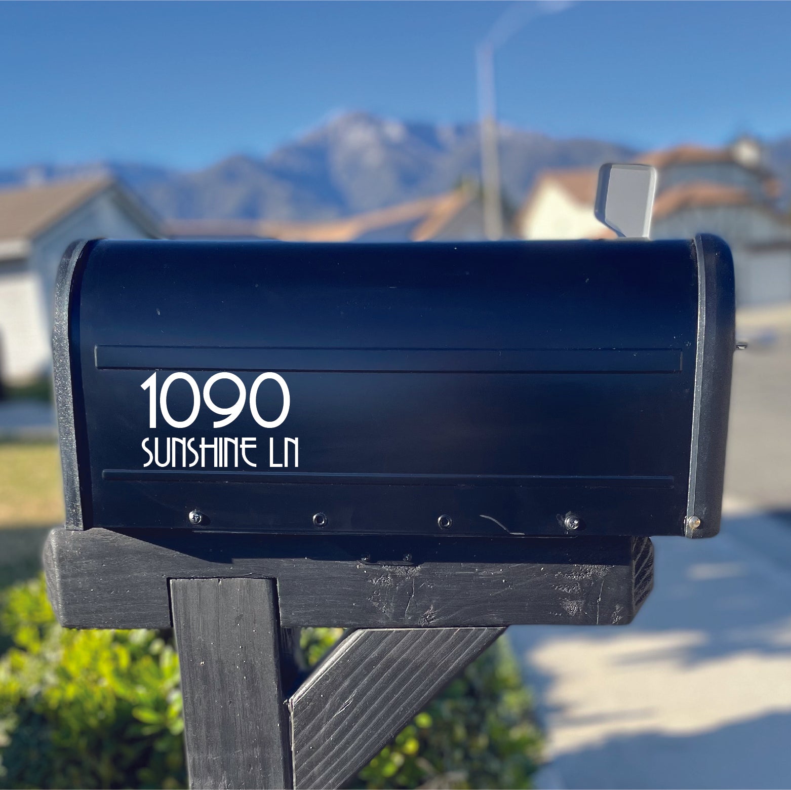 Fancy Retro Mailbox Numbers Design Mailbox Decal and Street Name Vinyl ...