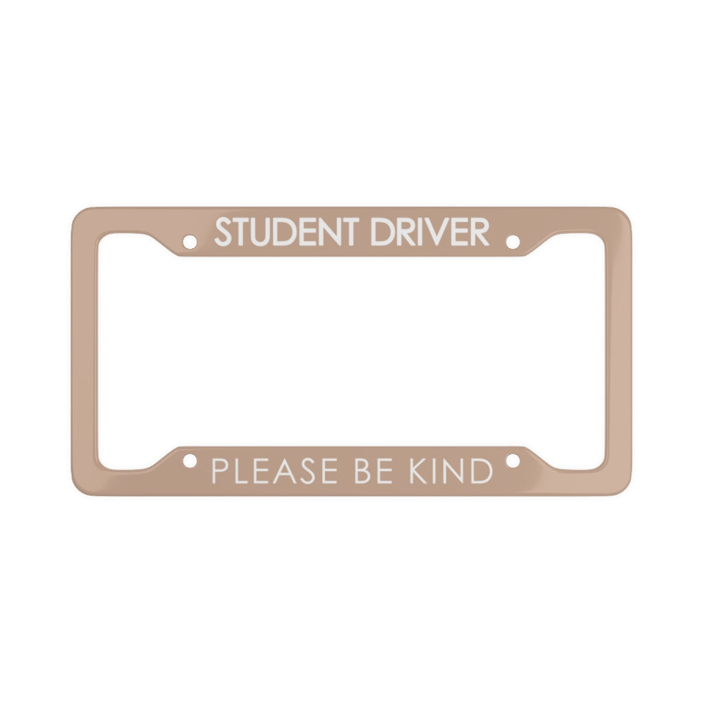 Student Driver Please Be Kind, Funny New Driver License Plate Frame ...
