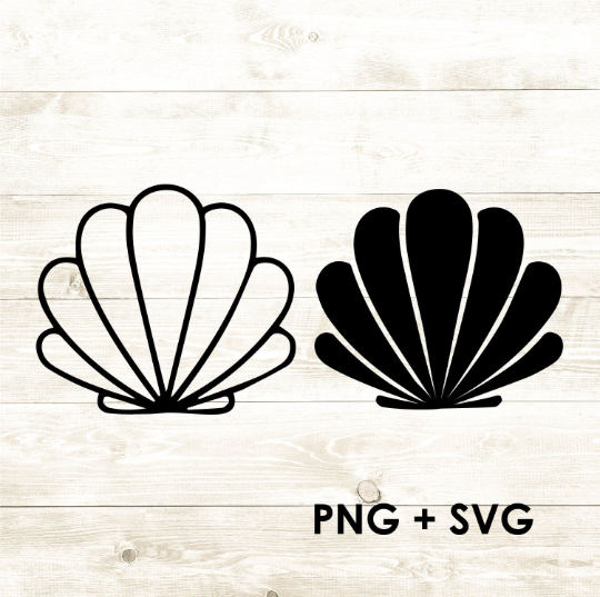Seashells - Clams - SVG + PNG - Digital Download – Too Sweet Designs
