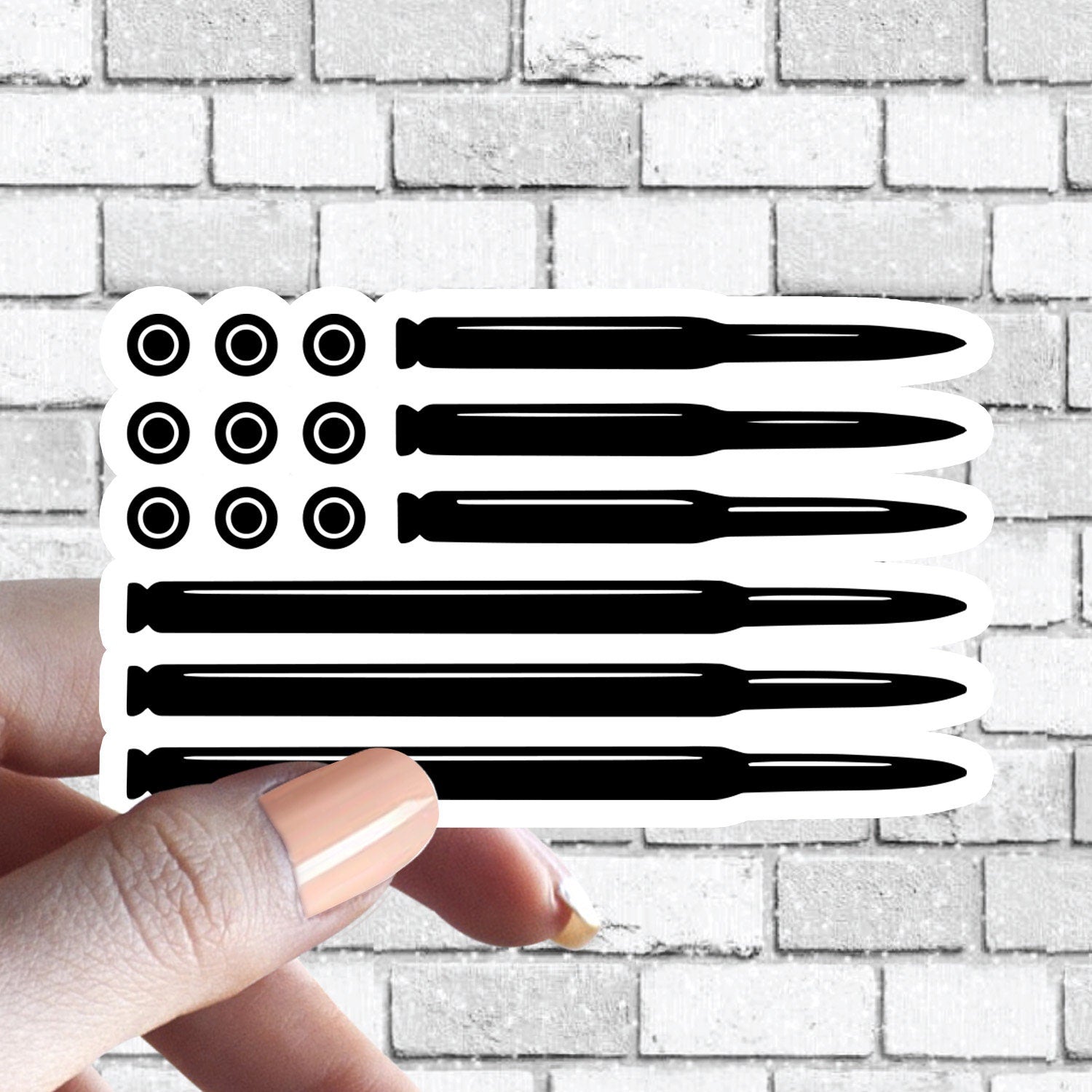 Bullet Flag Bullets Guns Rifle 50 Cal Flag USA US American Flag Sticke ...