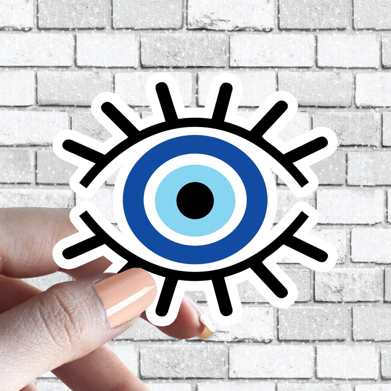 Evil Eye Sticker, cartoon evil eyes Sticker – Too Sweet Designs